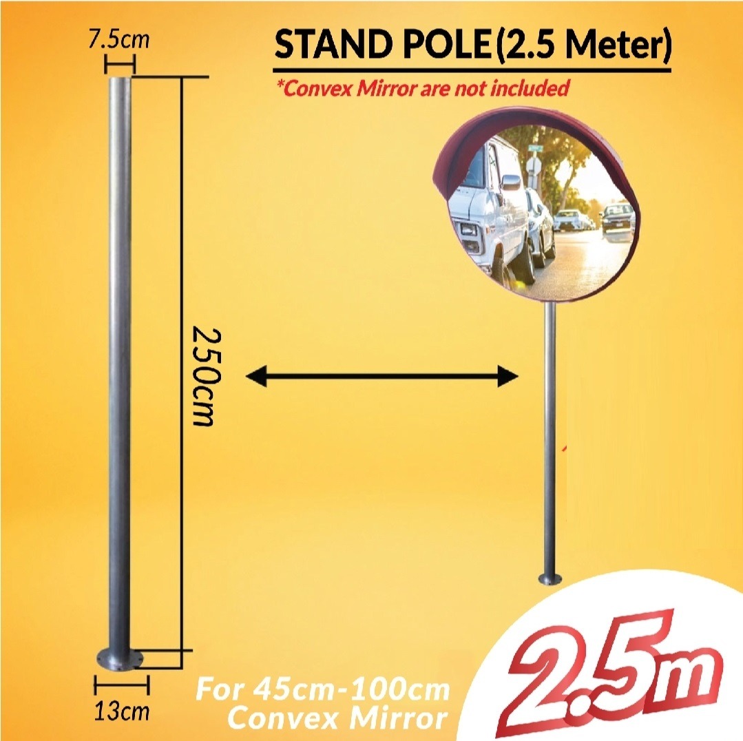 Durable Convex Mirror Pole Malaysia – 75mm x 2.5m Galvanized
